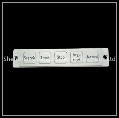 China Stainless Steel 5-Key ATM Function Keypad IP67 Waterproof Cable Interface 96x20mm for sale