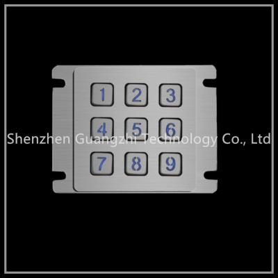 China Industrial Numeric Keypad 64.5mm IP67 Vandal Proof Stainless Steel for Access Control Ticket Machine for sale