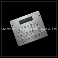 China Stainless Steel Metal Backlit Numeric Keypad with Display IP65 Dustproof for Fuel Dispenser 155x110mm for sale