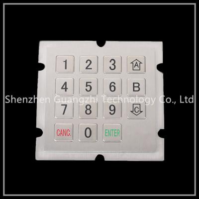 China Watertight Stainless Steel Numeric Keypad 80x90mm IP65 for Train Ticket Terminal for sale