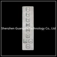 China Stainless Steel 9 Key Flush Mount Function Keypad IP65 Vandalproof 168x45mm for sale