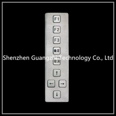 China Stainless Steel 9 Key Flush Mount Function Keypad IP65 Vandalproof 168x45mm for sale