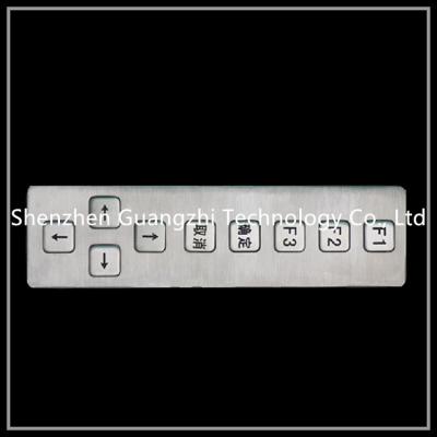 China Industrial Stainless Steel Numeric Keypad 9 Keys IP65 IK09 Mirror Polish 168x45mm for sale