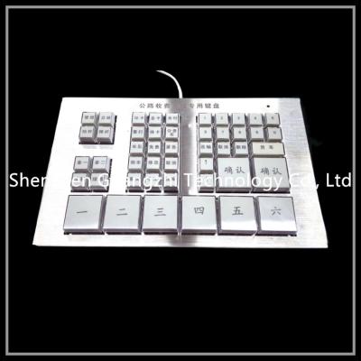 China Kiosk Pin Code Keypad 40 Keys USB Cherry Mechanical Switch 290x180x43mm for Highway Toll Collection for sale