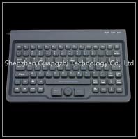 China Black Silicone Rubber Keypad with Full Size Trackball Mouse USB IP68 Waterproof 230x150x10mm for sale