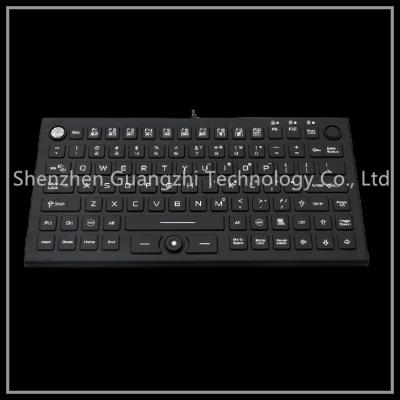 China 2-in-1 Silicone Industrial Keyboard with Built-in Mouse IP68 Waterproof 86 Keys for sale