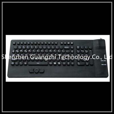 China Industrial Silicone Rubber Keypad 445x180mm IP68 Waterproof Washable Keyboard with USB for sale