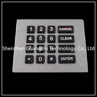 China Stainless Steel 4x4 Flush Mount Backlit Numeric Keypad IP65 Vandal Proof 16 Key ATM Keypad for sale
