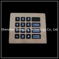 China Stainless Steel Backlit Numeric Keypad 16 Keys IP67 Waterproof Vending Machine Keypad for sale