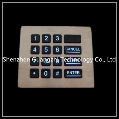 China Stainless Steel Backlit Numeric Keypad 16 Keys IP67 Waterproof Vending Machine Keypad for sale