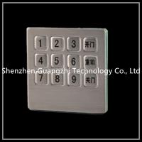 China Stainless Steel 12 Key 3x4 Matrix Keypad 55mm Wired Numeric Keypad for Access Control for sale