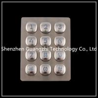 China Stainless Steel Embedded Metal Numeric Keypad 3x4 Matrix IP65 for Bank Security Door for sale
