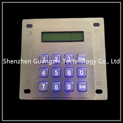 China Stainless Steel USB Numeric Keypad with LED Display IP65 Waterproof Dustproof 12 Keys 0.5mm Stroke for sale