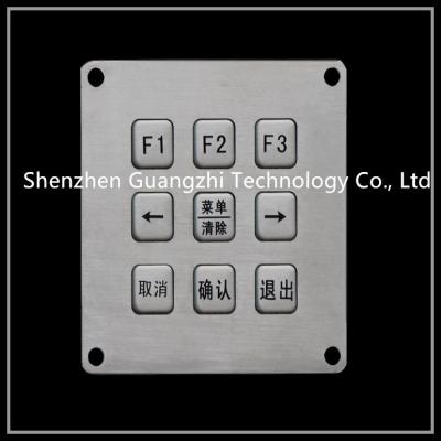 China Wireless Bluetooth Industrial Numeric Keypad 9 Key Stainless Steel 1.5mm for sale