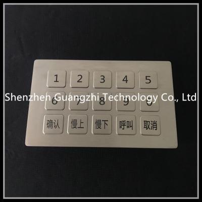 China 3 * 5 Matrix Metal Numeric Keyboard , Fuel Dispenser Waterproof Keyboard 15 Keys for sale