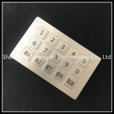 China Stainless Steel Waterproof Keyboard 160x100mm IP65 IK09 for Self Service Kiosk for sale