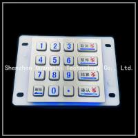 China Stainless Steel IP67 Waterproof Numeric Keypad 16 Key LED Backlit for Car Wash Machine for sale