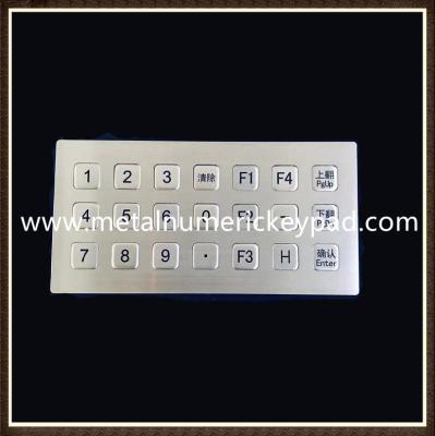 China IP65 Vandal Proof Matrix 3x7 Metal Numeric Keypad 160x81mm USB for sale