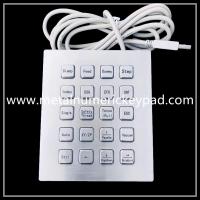 China Wireless 20 Key Stainless Steel Industrial Numeric Keypad 4mm Keys IP65 for sale
