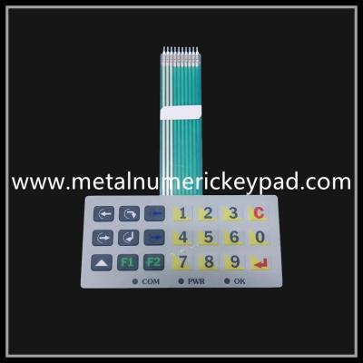 China PET Metal Pot Film Membrane 2.0mm Industrial Numeric Keypad 21 Key 123x57mm for sale