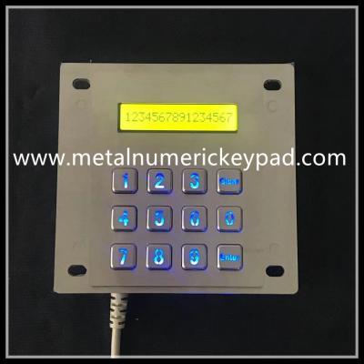 China FCC Certified Stainless Steel 304 Backlit Numeric Keyboard 94mm x 118.5mm with LCD Display for sale