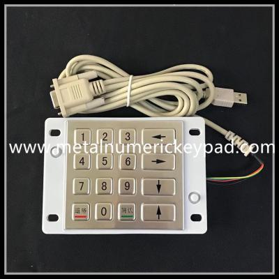 China Waterproof 4x4 Matrix Metal Numeric Keypad 16 Keys RS232 Interface IP65 for sale