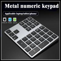 China Wireless Bluetooth 3.0 Numeric Keypad 34 Keys Aluminum Alloy Backlit Keyboard 1100mAh for sale