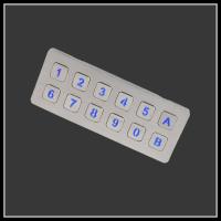 China LED Backlit IP65 Stainless Steel 12 Key Numeric Keypad 134x52mm for Kiosk for sale