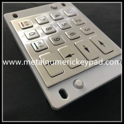China RS232 4x4 Matrix Stainless Steel Keypad 0.45mm Key Travel 3N Force for sale