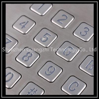 China IP65 Waterproof Backlit Numeric Keypad Stainless Steel 4x4 Matrix Keyboard 113mm for sale