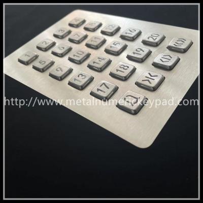 China IP65 Waterproof 24 Key Backlit Metal Numeric Keypad Access Control Keyboard 288x208mm for sale
