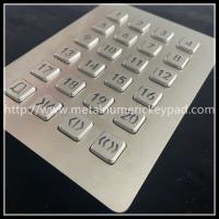 China 4x6 Matrix Backlit Vandal Resistant Keyboard 24 Key Metal Numeric Keypad IP65 288x208mm for sale