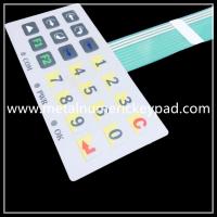 China 2.54 Pitch Industrial Numeric Keypad 2.0mm Membrane Switch Keyboard 21 Key for sale