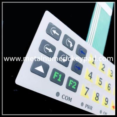 China 6ms Waterproof Numeric Keypad 10 Key PET Membrane Switch Keypad 123x57mm for sale
