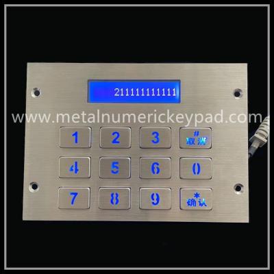 China Digital Illuminated Led Display Stainless Steel Keypad 304 Grade Usb for sale