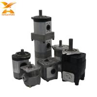 China Excavator Double Hydraulic Charge Gear Pump High Pressure 25cc for Shimadzu Rexroth Kubota Kobelco for sale