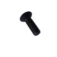 China DIN Standard Durable Flat Head Socket Cap Screw Blackened Carbon Steel Full Thread for sale