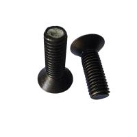 China DIN Standard Durable Flat Head Socket Cap Screw Blackened Carbon Steel Full Thread for sale