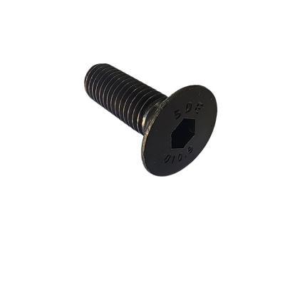 China Metric Strength Allen Cap Screw Full Thread Blackened Carbon Steel Flat Countersunk Head for sale