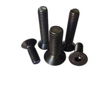 China Flat Countersunk Head Hex Cap Screw Alloy Steel Blackened Fully Thread for Industrial for sale