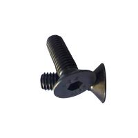 China Flat Countersunk Head Hex Cap Screw Alloy Steel Blackened Fully Thread for Industrial for sale