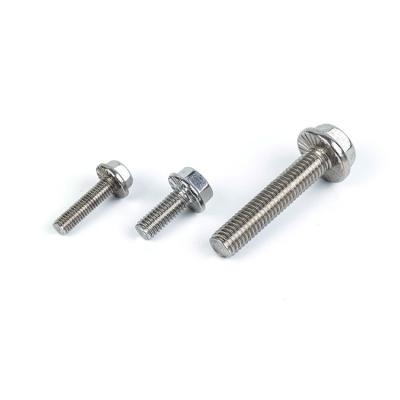 China Full Thread Stainless Steel Hex Flange Bolt M3 M4 M5 M6 DIN934 933 with Plain Finish for sale