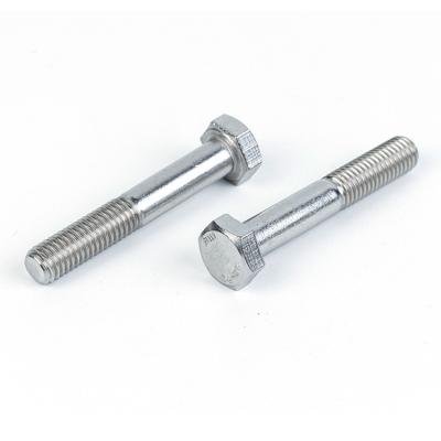 China Plain Finish Customizable M5 M8 Stainless Steel Hex Bolts DIN931 304 316 Half Thread Bolt for sale
