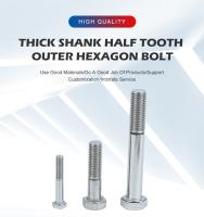 China Plain Finish Stainless Steel DIN 931 Hanger HEXAGON HEAD BOLTS With Affordable Prices for sale