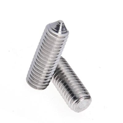 China Stainless Steel Hex Slotted Cone Point Set Screw M3 M4 M5 M6 for Full Thread Type for sale