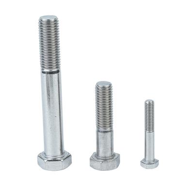 China DIN Standard Hex Half Thread Bolts 2024 Stainless Steel Fasteners with Plain Finish for sale