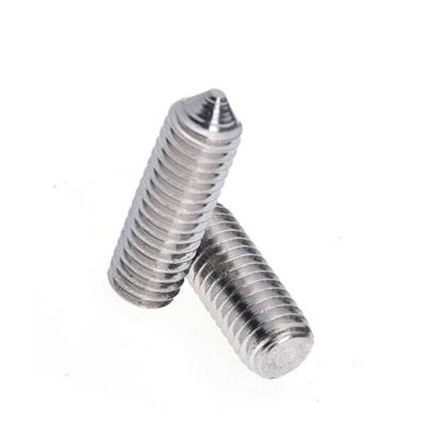 China Stainless Steel M10 Hex Socket Set Screw with Cone Point and INCH Measurement System for sale