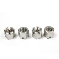 China Plain Yellow Zinc Plated Stainless Steel Thin Slotted Nut for Connection GB6178 GB6181 for sale