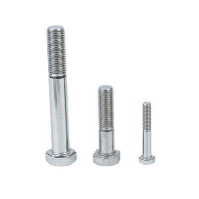 China Stock Thread Hex Bolt Stainless Steel DIN Standard with Plain Finish for sale