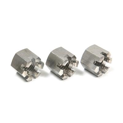 China DIN935 DIN937 Stainless Steel 304 32750 2205 Heavy Duty Castle Lock Hex Slotted Nuts for sale